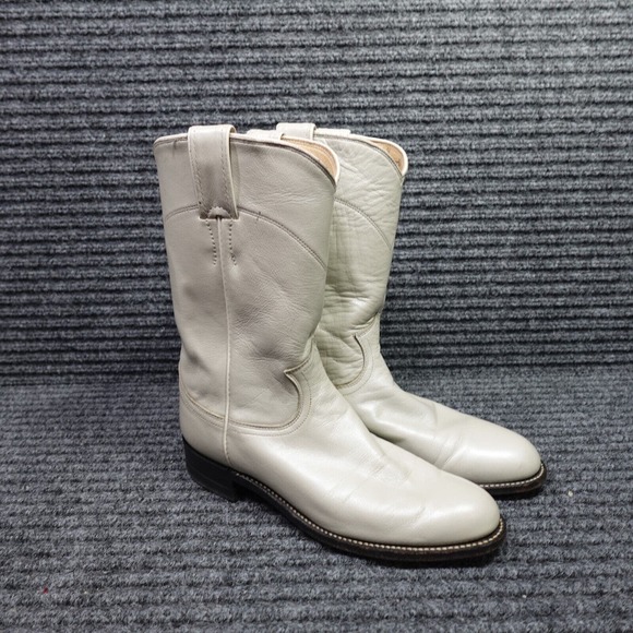 Justin Boots | Shoes | Justin Boots Womens 6 C Pearl Cream Ivory ...